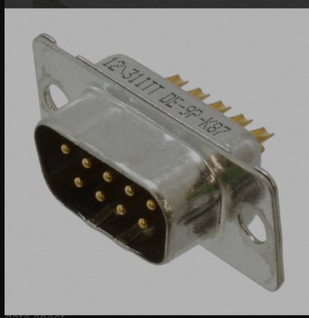 ITT Cannon D-Sub Plug DE-9P-K87 D-Sub Connector 9 Pin Terminal ...