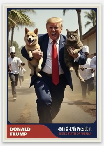 Donald Trump 2024 “Team Trump” Custom ACEO Card MAGA We Love Our Pets ...