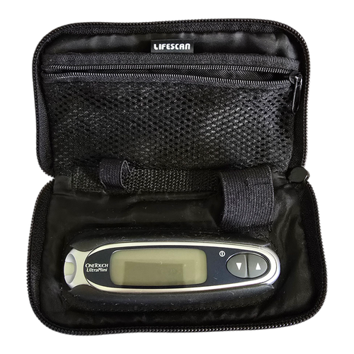 ONE TOUCH Ultra Mini Blood Glucose Monitor Meter Silver w/ Case & NEW ...