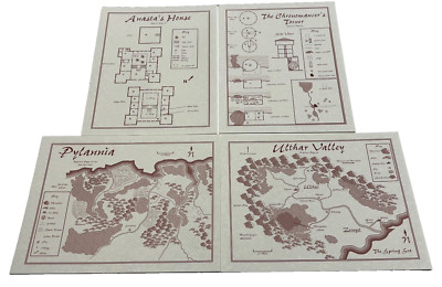 Vintage Role Playing Map Guide Paperwork Lot Of 4 | eBay