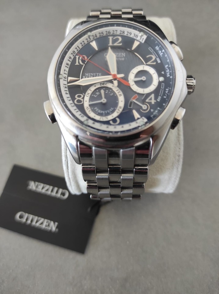 Rare Citizen Eco-Drive G900 Men's Repeater Watch Sapphire Crystal Steel ...