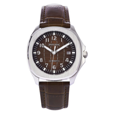 10BAR WR 40mm Brown Dial Luxury Automatic Men's Watch With Date Miyota ...