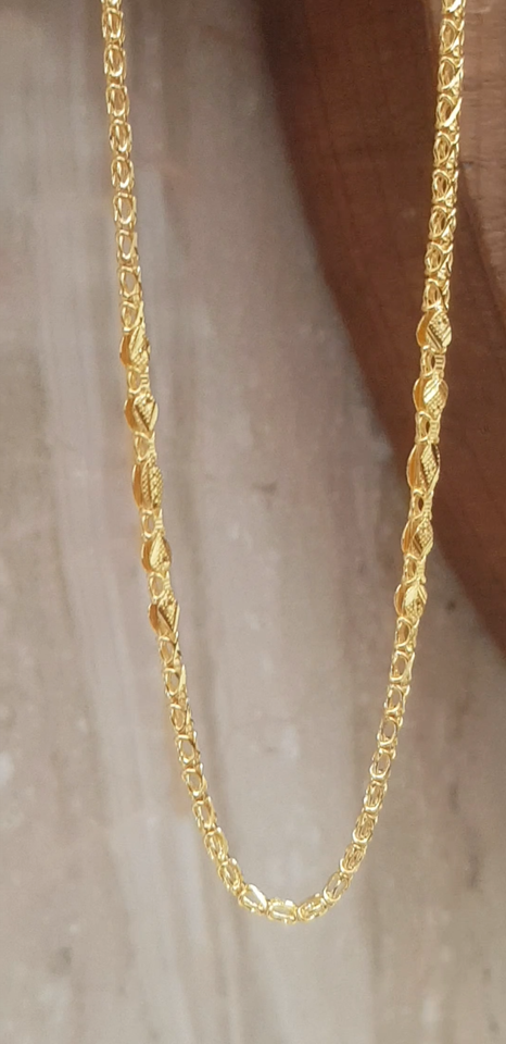 Real Gold Chain 22K Gold Necklace Dazzling Dubai Handmade Chain Solid ...
