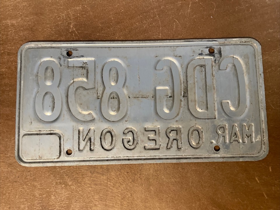 1980 Oregon License Plate # CDG 858 | eBay
