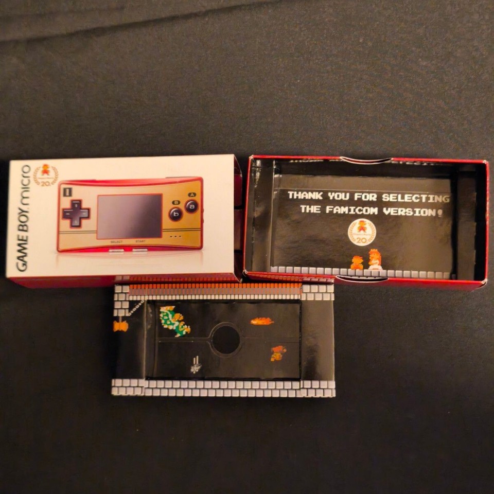 Nintendo Game Boy MIcro 20th Anniversary Famicom Color In Box Japan | eBay