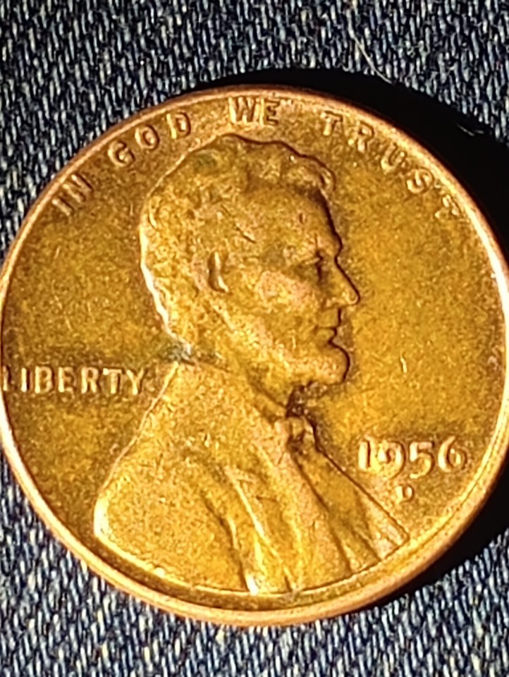 1956 D Wheat Penny (L) On Rim Error | eBay