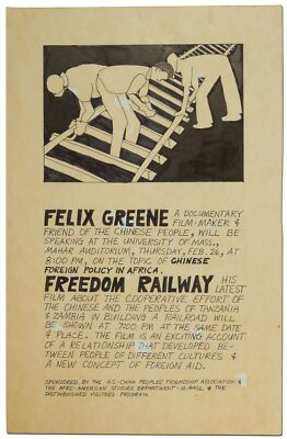 Original mock-up and art for broadside Felix Greene Documentary Film ...
