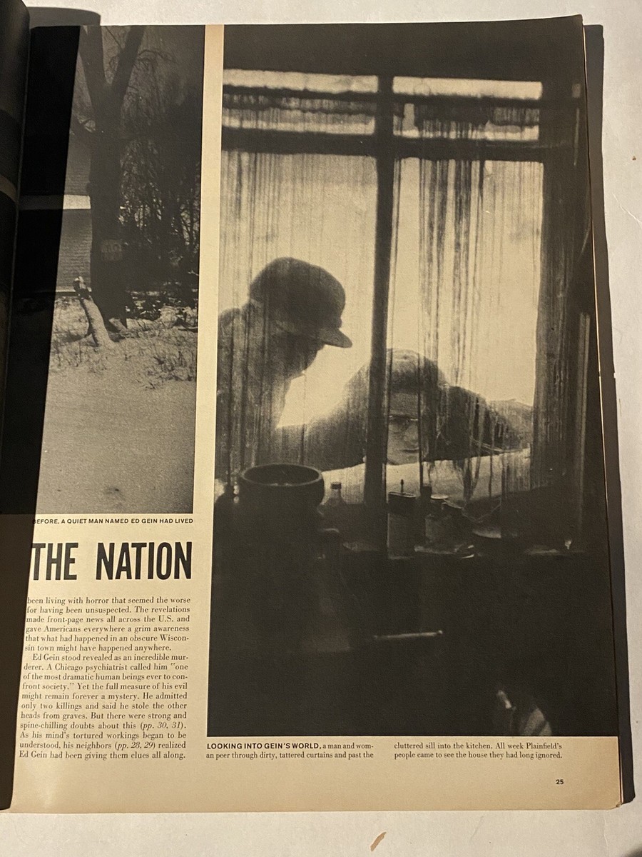 Ed Gein Life Magazine The Mad Butcher Of Plainfield's Chariot Of Death