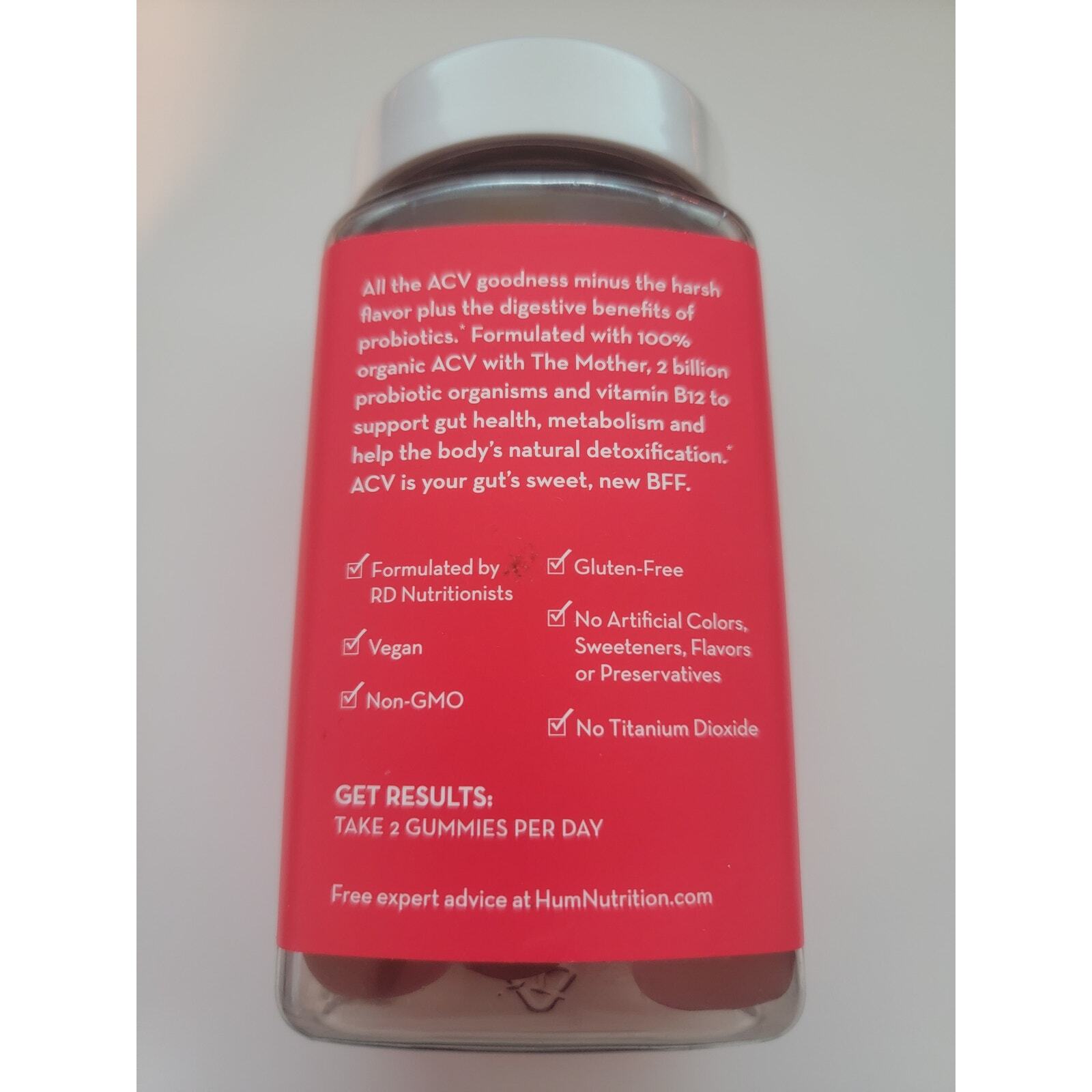 HUM PRO ACV Gummies | Organic Apple Cider Vinegar | Flavor Apple | 1 ...