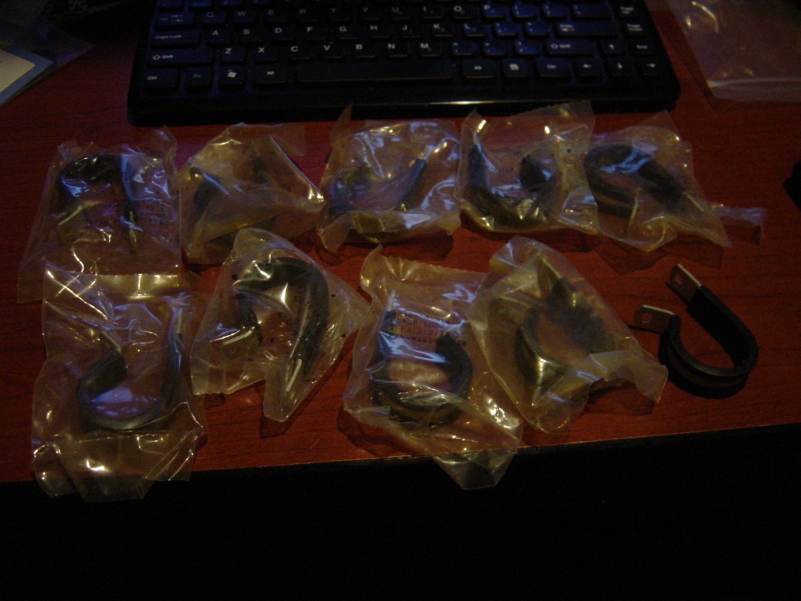 10 Military Clamp loop steel plated w rubber insulator MS21919 G18 ADEL ...