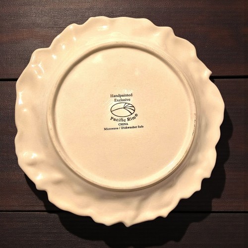 Hand painted Pacific Rim Ceramic Plate with Shell and Starfish Design ...