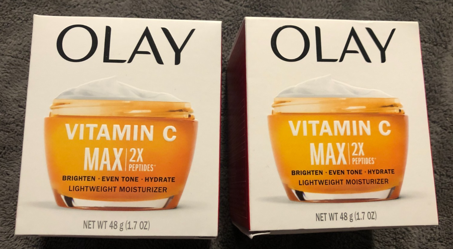New Lot Of 2 Olay Vitamin C MAX Peptides Light Moisturizer 1.7ozx2 ...