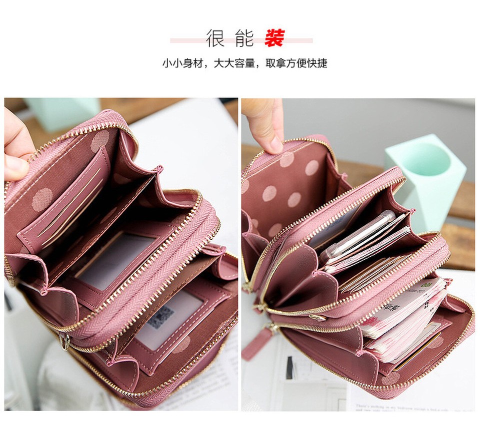 Women Cell Phone Wallet Pocket Purse Shoulder Bags Pouch Case Handbag ...