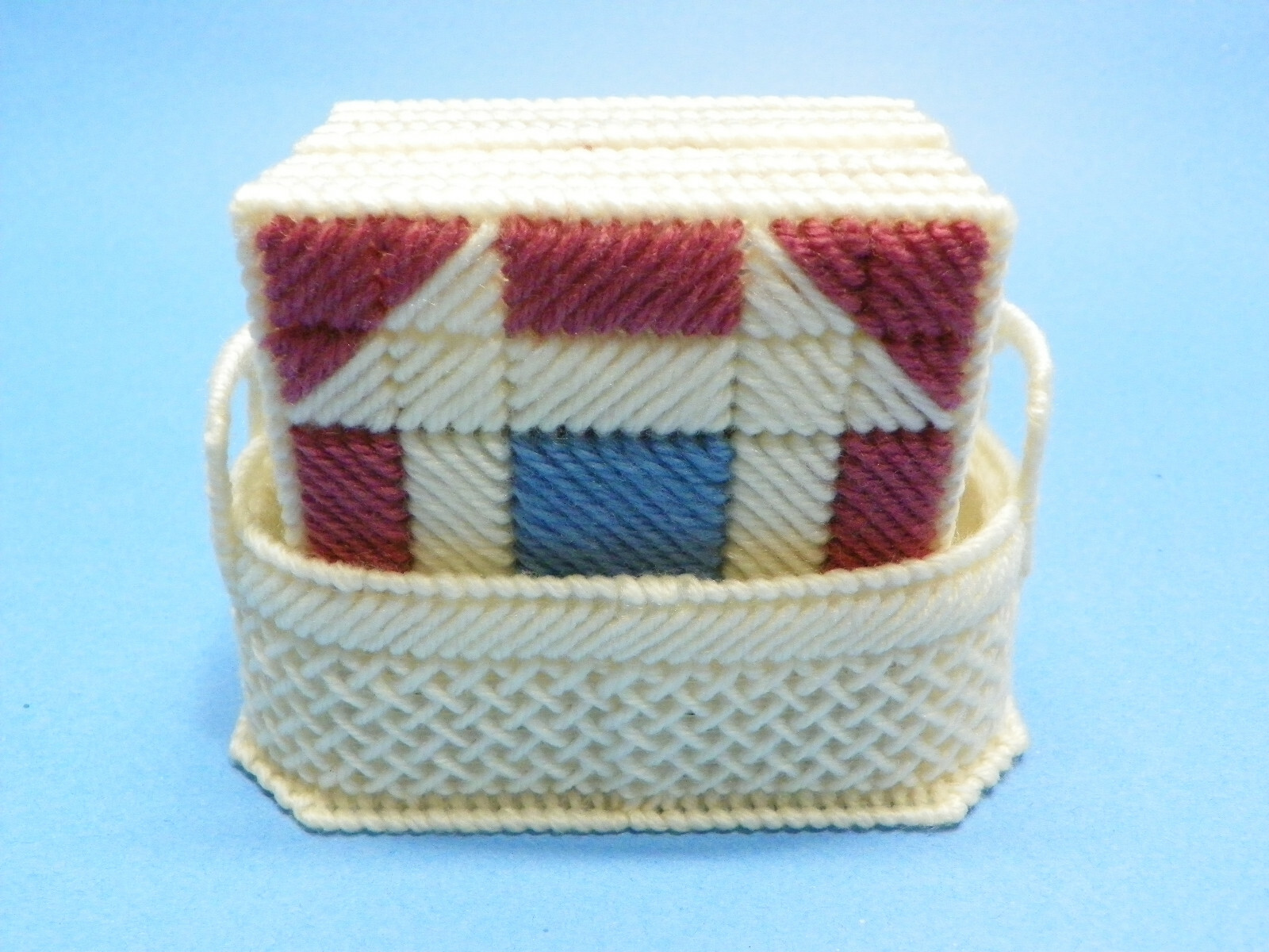 Handmade Plastic Canvas Coaster Sets Of 8 Completed Coasters With ...