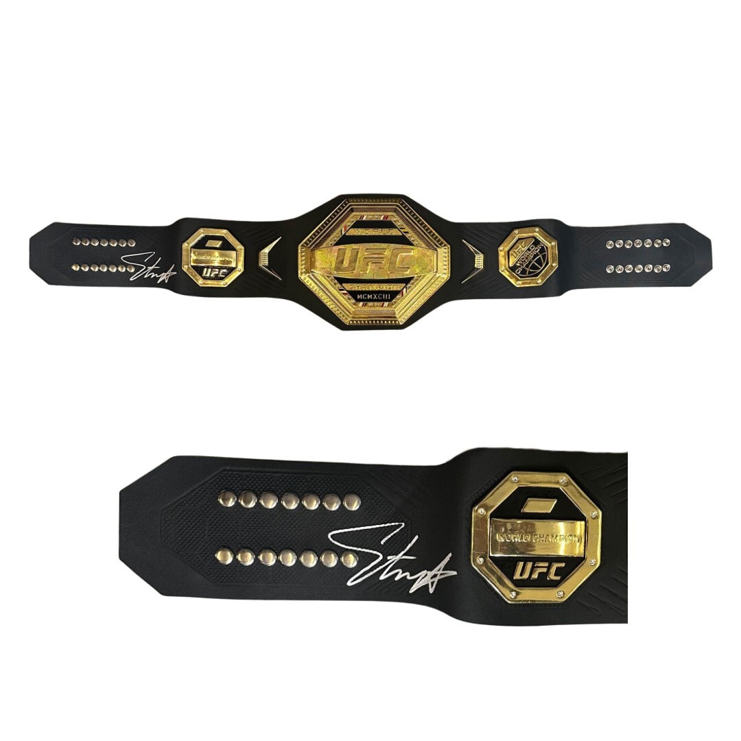 Israel Adesanya autographed signed belt UFC Alex Pereira JSA COA Style ...