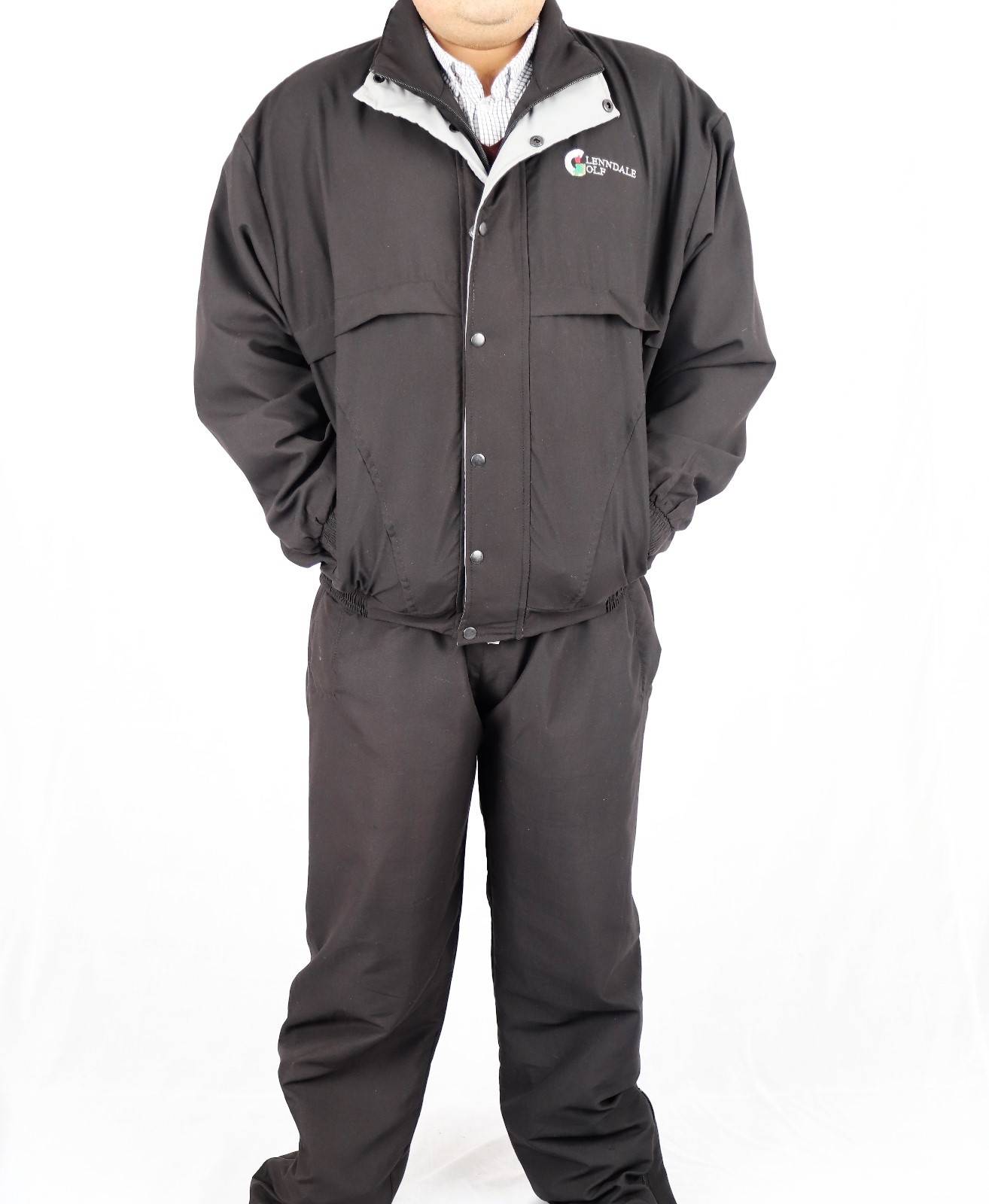 GLENNDALE MEN'S WATERPROOF GOLF SUIT JACKET & TROUSERS 100% Microfiber ...