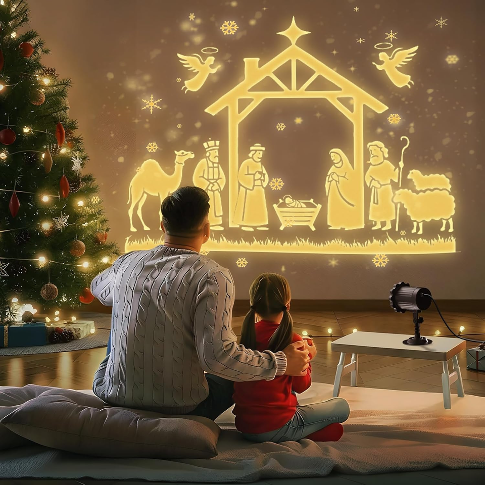 3D Dynamic Christmas Nativity Scene Projector Lights for Indoor and ...
