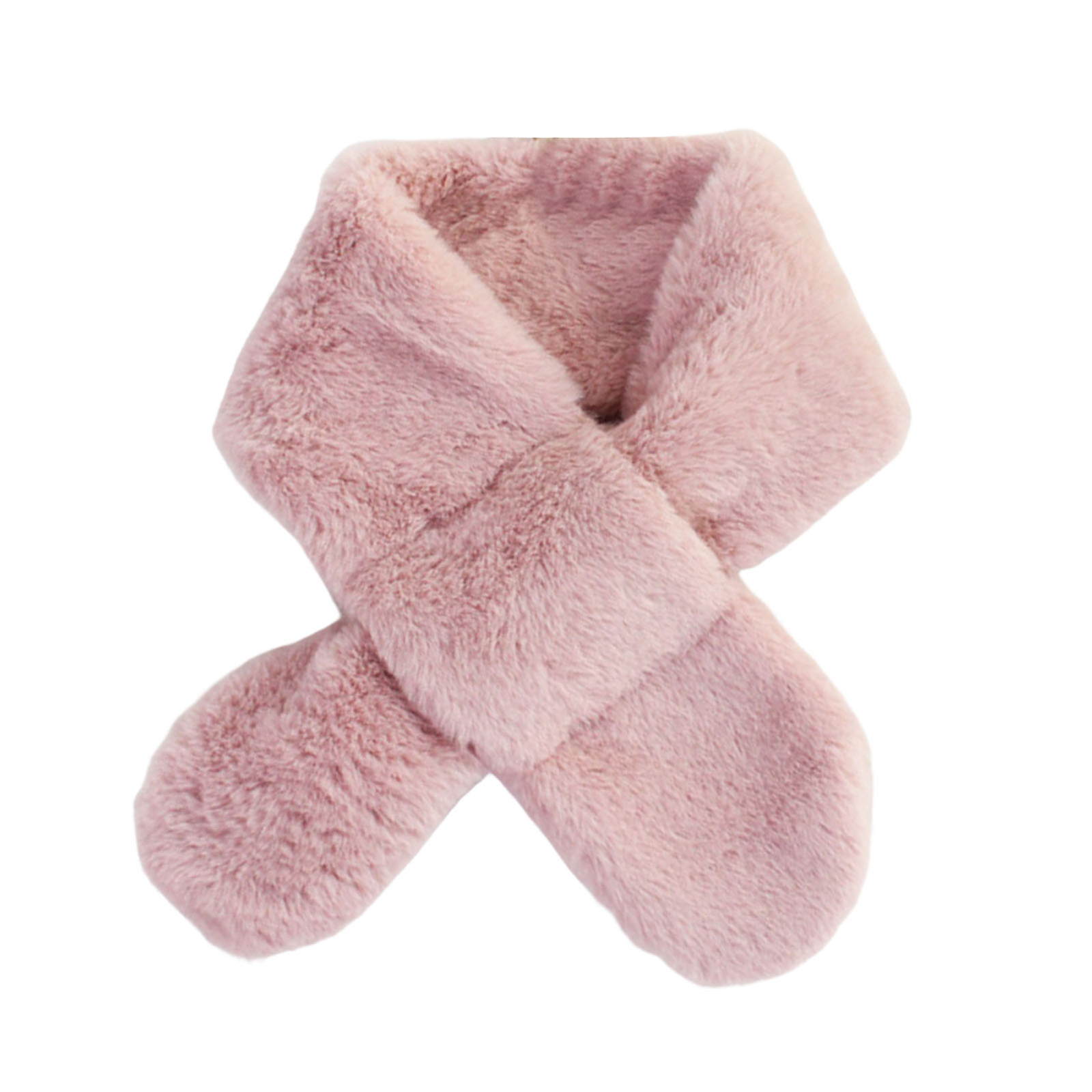 Plush Scarf Decorative Anti-freeze Baby Thickened Faux Rabbit Fur Scarf ...
