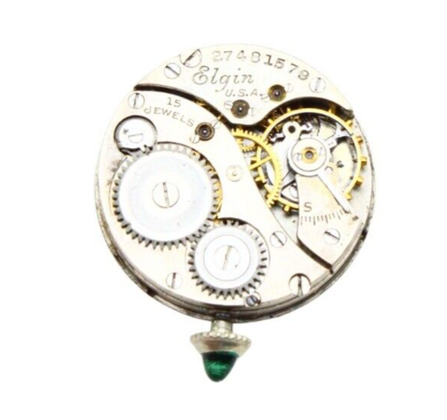 Elgin Grade 444 Size 10/0s 15 J Vintage Watch Movement for parts or ...