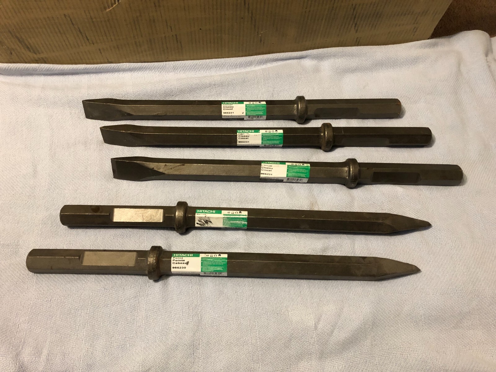 Hitachi Jack Hammer Bits, 1-1/8" Hex Shank (FIVE NEW BITS) | eBay