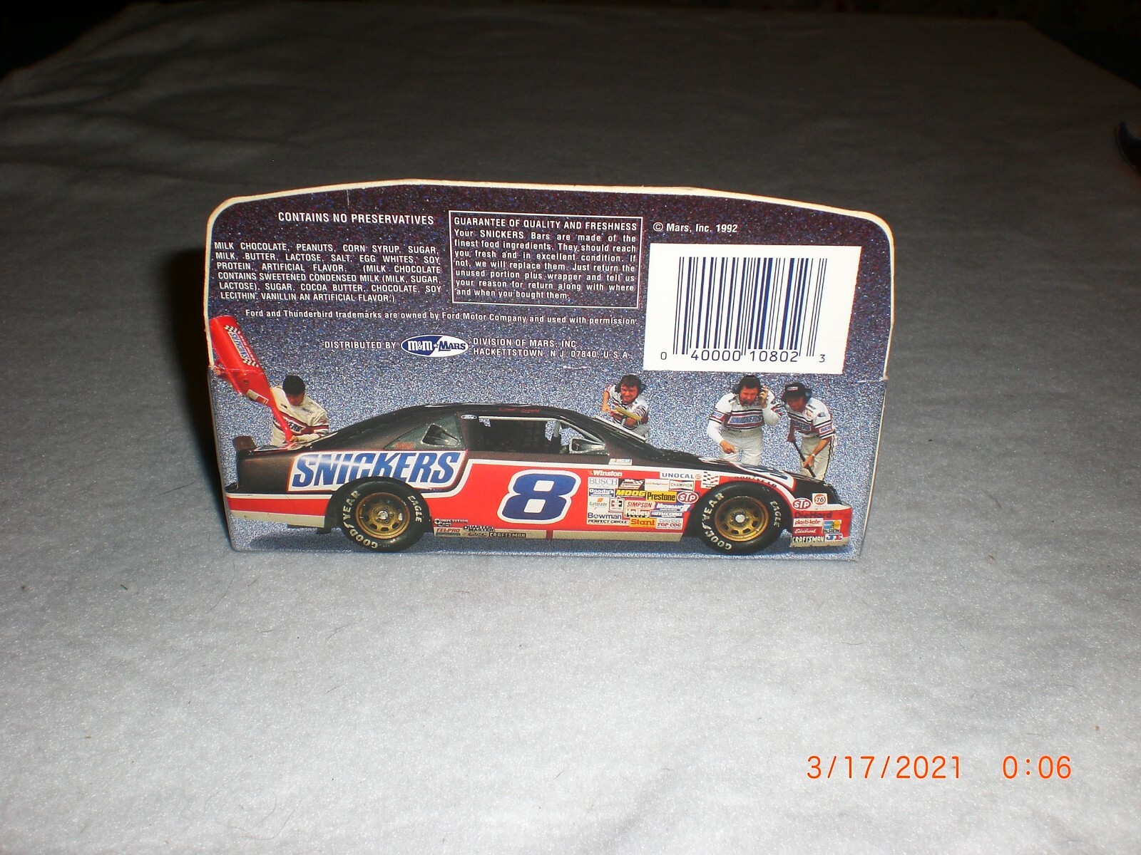 1992 Snickers #8 Dick Trickle Advertising Race Car NASCAR for sale ...
