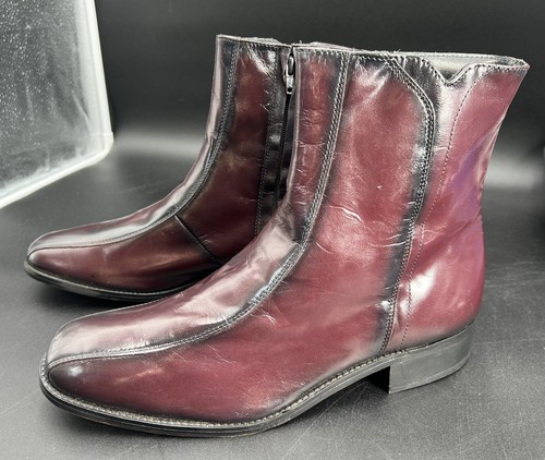 Florsheim Boots Mens 11.5 D Duke Side Zip Bike Toe Ankle Boot 11087-05 ...