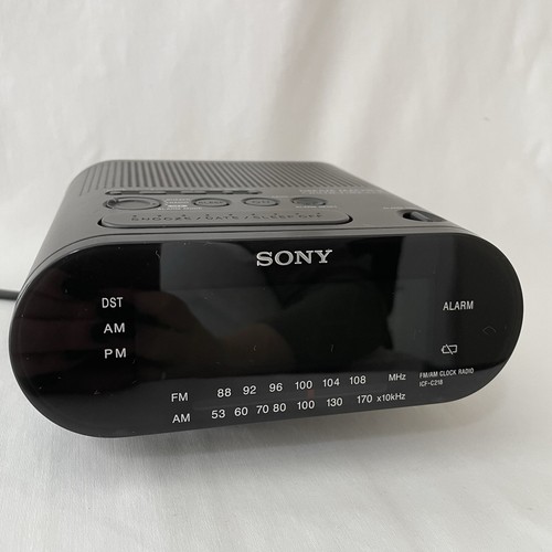 Sony Dream Machine ICF-C218 Black Dual Alarm Clock Radio AM FM LED ...