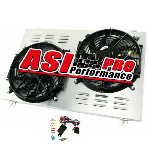 Aluminum Radiator Fan+Shroud For Chevy Corvette C3 350,305 5.0 5.7L V8 ...