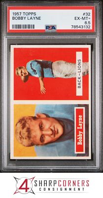 1957 TOPPS #32 BOBBY LAYNE LIONS HOF POP 10 PSA 6.5 | eBay