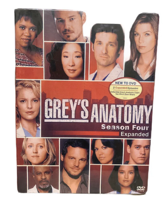 Grey's Anatomy Complete Season 4 Expanded Edition 5 Disc Set DVD LIKE ...