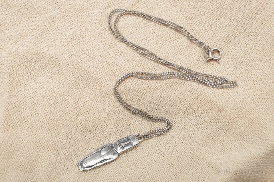 RARE Vintage Norwegian Moai 830S Silver Chain Necklace 17" | eBay