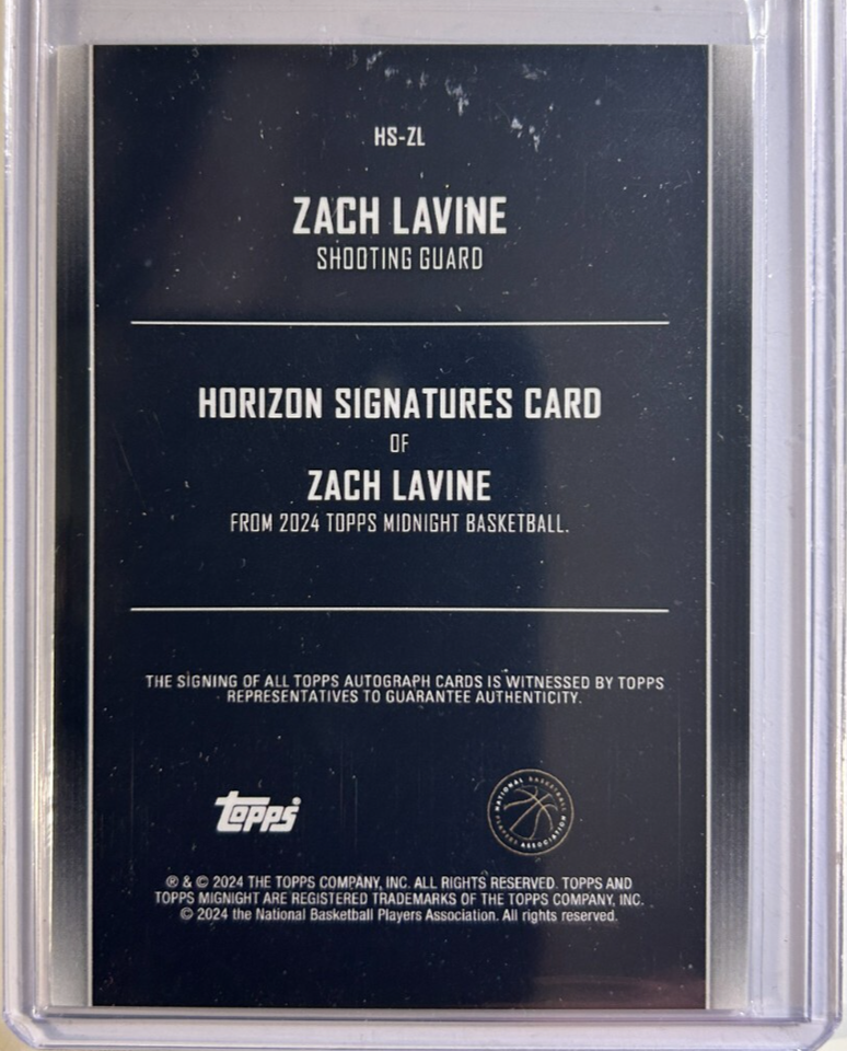 Zach LaVine AUTO Topps Midnight Horizon Signature 2024-25 Certified ...