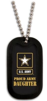 Dog Tag Key Chain Necklace Engrave-Able U.S. Military Proud Army ...