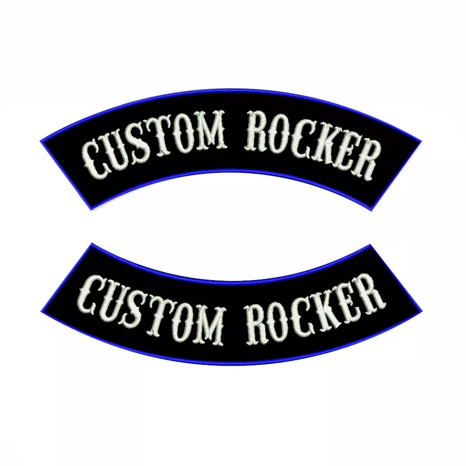 Custom Rocker Back Patch Embroidered MC Biker Club Name Patch ...