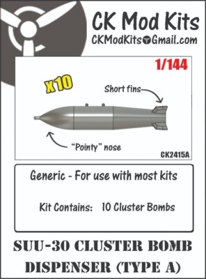 SUU-30 Cluster Bomb Dispenser in 1/144 Scale (Type A) | eBay