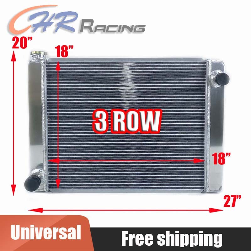 CHR 3 Row Universal Crossflow 22" Core Radiator Ford Config | eBay