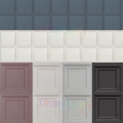 Modern Square Wood Panels 3D Effect Wallpaper Feature Wall Paper for ...