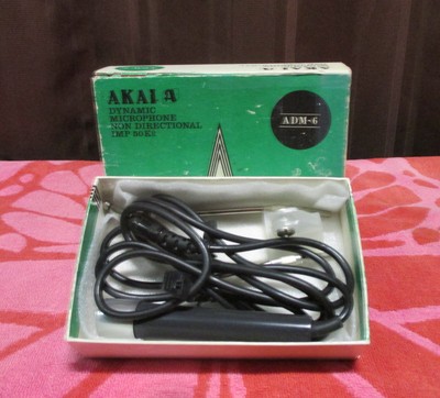 AKAI ADM-6 Dynamic Non Directional 50k IMP Microphone with Stand #2 | eBay
