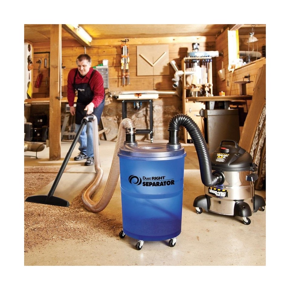 Dust Right Dust Separator + 36” Flex-Form Hose - Cyclone Dust Collector ...