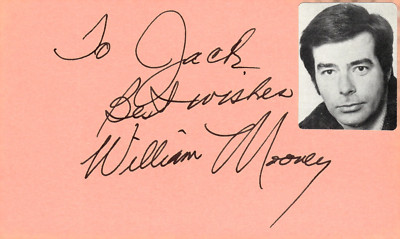William Mooney Signed Auto 3x5 Index Card All My Children | eBay