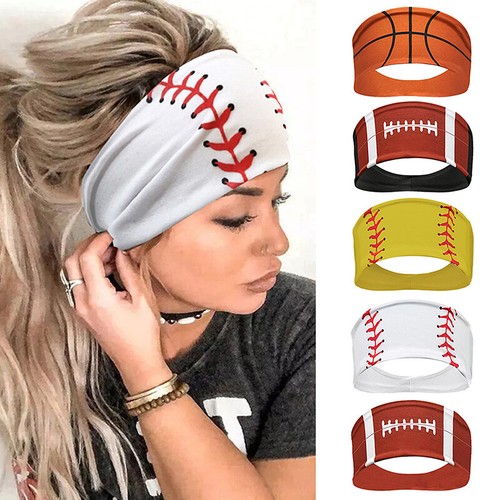Softball Sports Sweat Ball Headbands Girls Yoga Fitness Women Hair ...