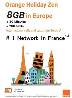 Orange Micro Holiday Europe 3GB Internet Data in 4G/LTE Prepaid SIM ...