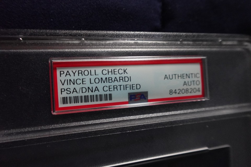 Vince Lombardi Autographed Bank Check Green Bay Packers Football Coach ...