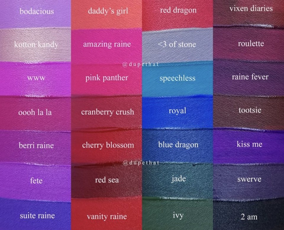 Coloured Raine LIP PAINT Liquid Lipstick FULL SZ Rare Shades BNIB ...