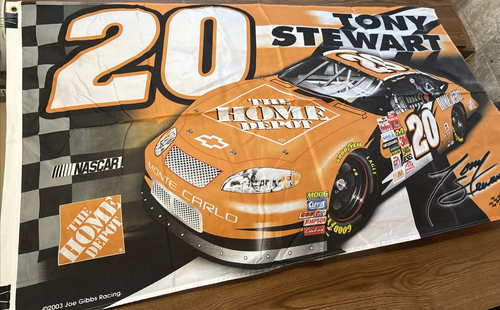 TONY STEWART # 20 HOME DEPOT SINGLE SIDED 3 by 5 FLAG ! FAST SHIPPING ...