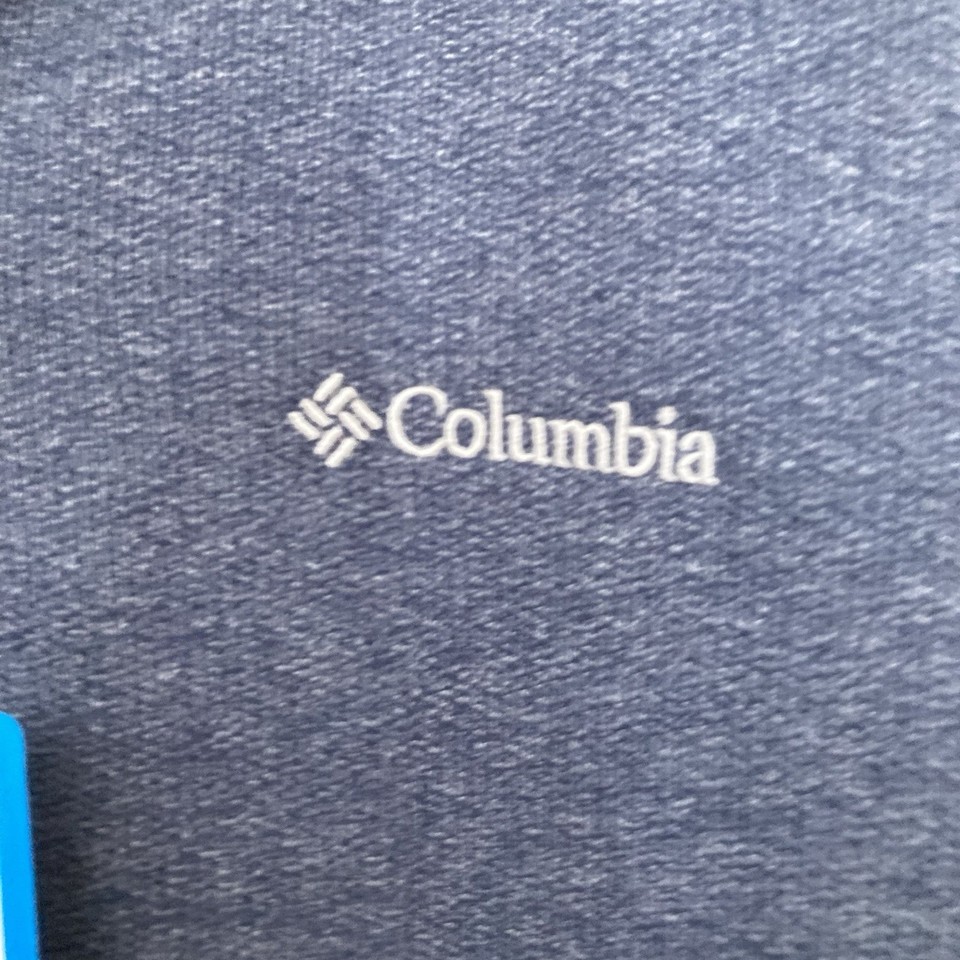 NWT Columbia Mens Blue Great Hart Mountain Half Zip Pullover Large NEW ...