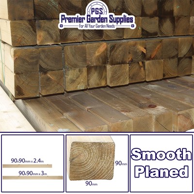 Elite Smooth Planed Treated Timber Posts 4"x4" (90x90mm) Fence/Gate ...