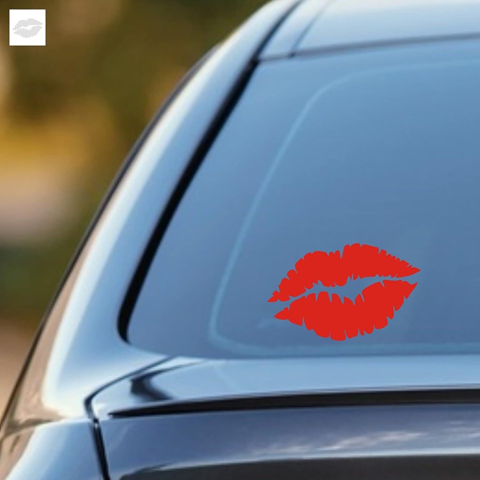 Jumbo Lips Kiss Reflective Decal for Motorcycle Car Hardhat Phone ...