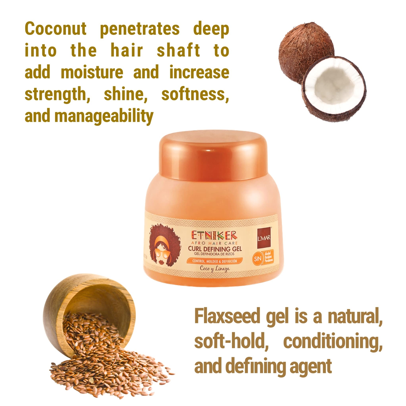 ETNIKER Afro-textured, Curly & Wavy Hair Define Kit | Gel, Hydroelixir ...