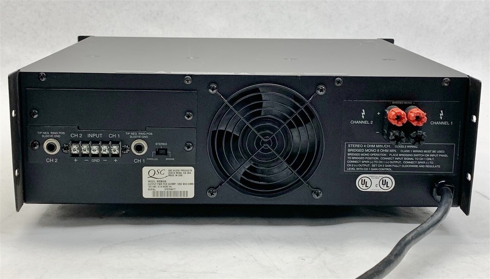 QSC MX3000A MX-3000A Dual Monaural Stereo Power Amplifier PA Amp ...